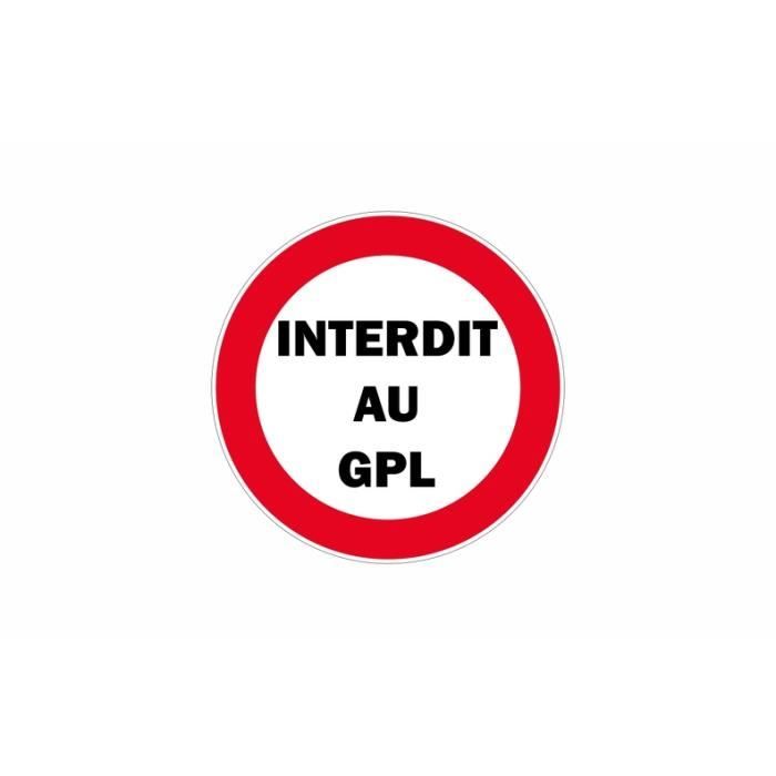 Autocollant sticker adhesif signalisation panneau interdit voiture ...