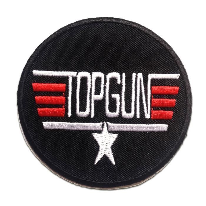 TOP GUN Logo - Ecusson thermocollant patches appliques, Taille: 7,3 x 7 ...