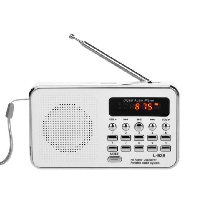 AUTORADIO OHP Haut-parleur numérique portable L-938 Mini FM Radio 3W ...