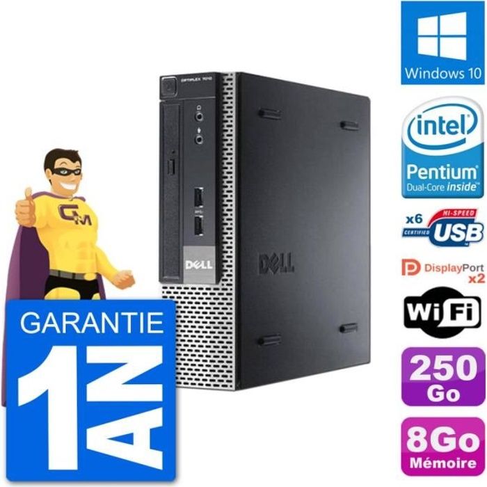 Ultra Mini PC Dell Optiplex 7010 USFF G640 RAM 8Go Disque Dur 250Go ...
