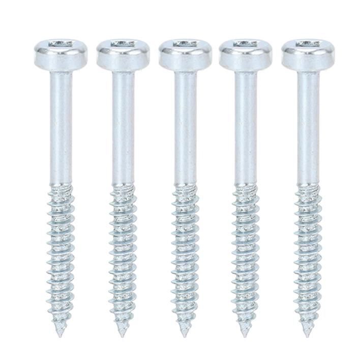 Vis autotaraudeuse - EJ.LIFE - 100 pièces - Acier au carbone zingué - Tête carrée - Filetage fin ...