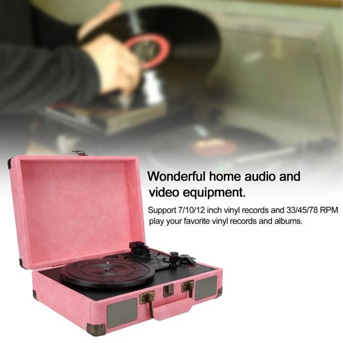 Platine Vinyle,Lecteur de platine vinyle Portable avec haut parleurs ...