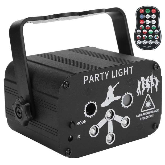 Fdit éclairage de scène à commande vocale 6 trous Laser Stage Light USB ...