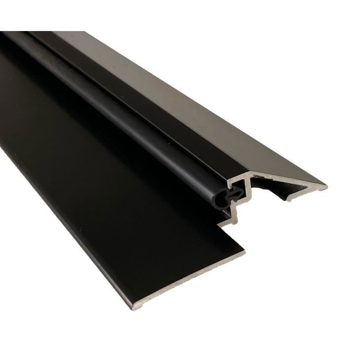 HOMEWELL - Seuil de porte PMR - Aluminium - Laqué noir mat 9005 ...