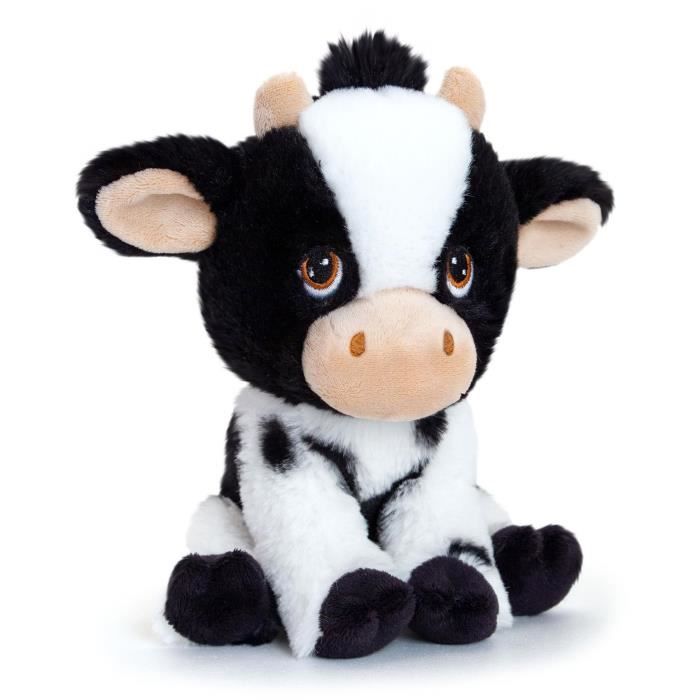 Jouet en peluche - Keel Toys - Keeleco Vache - 18 cm - Blanc ...