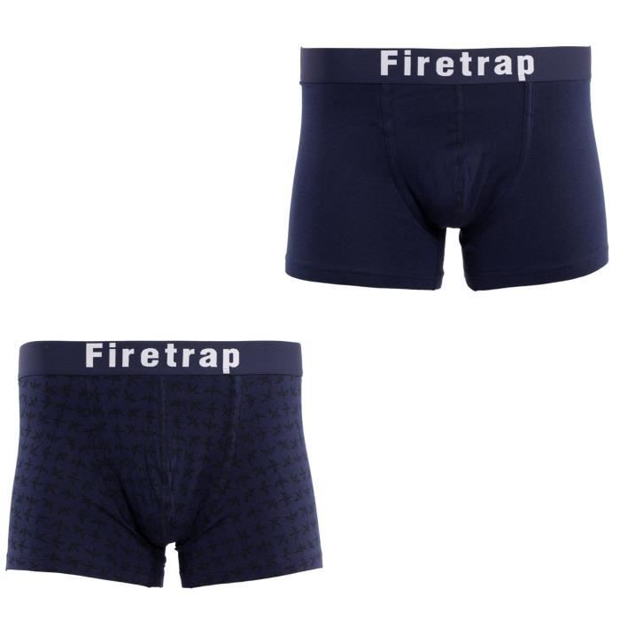 Firetrap Lot De 2 Boxers Taille Élastiquée Hommes Gris - Cdiscount Prêt ...