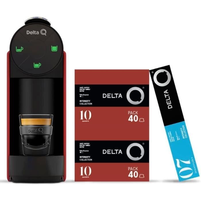 Delta Q - Cafetière À Capsules Miniqool - Couleur Rouge - 19 Bars De ...
