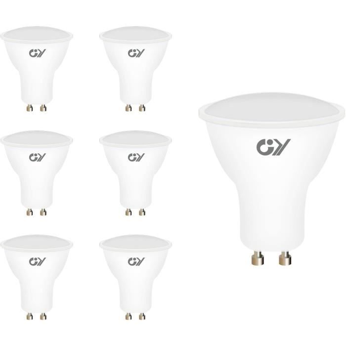 Lot De 6 Ampoules Led Gu10, 8W Équivalent 80W, 800 Lumens, Blanc Neutre ...