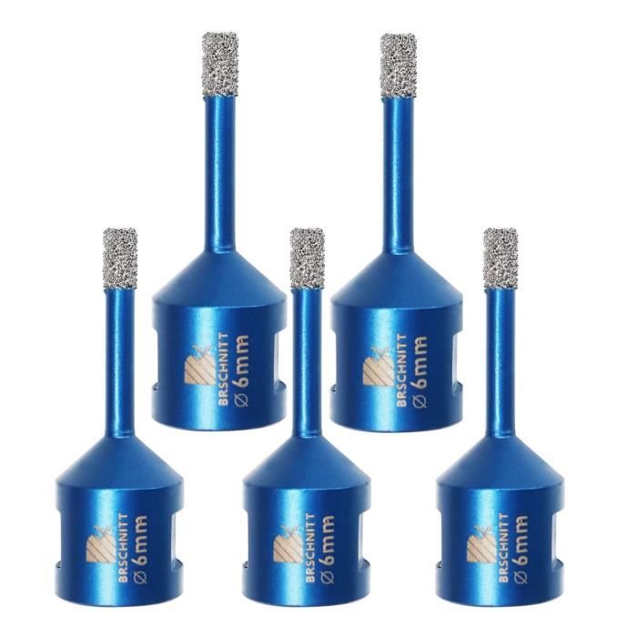 Forets Carrelage Diamant 6Mm - 5 Pièces Brasé Sous Vide Et Trépans Avec ...