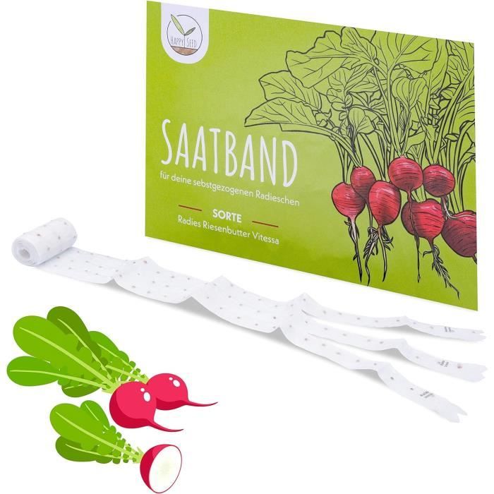 5M Ruban De Graines De Radis (Radis Géant Vitessa) - Des Radis Rouges ...