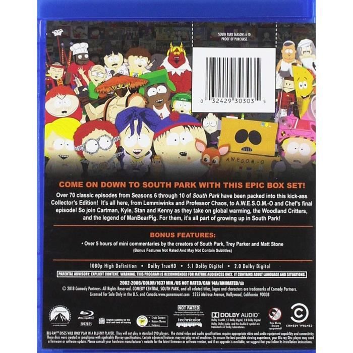 SOUTH PARK: SEASONS 6-10 (1...-SOUTH PARK: SEASONS 6-10 (10PC) / (BOX FULL AC3) (Blu-Ray ...