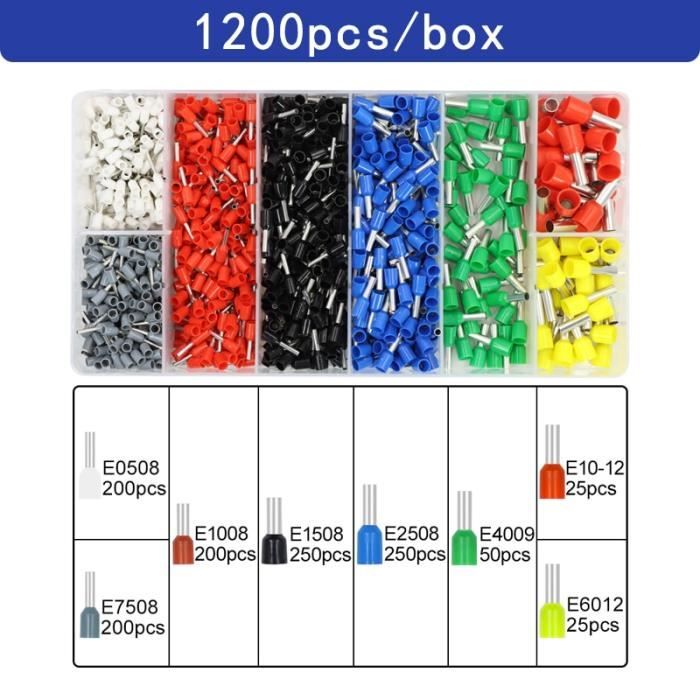 COSSE ELECTRIQUE,1200pcs box--Terminal tubulaire en boîte divers styles ...