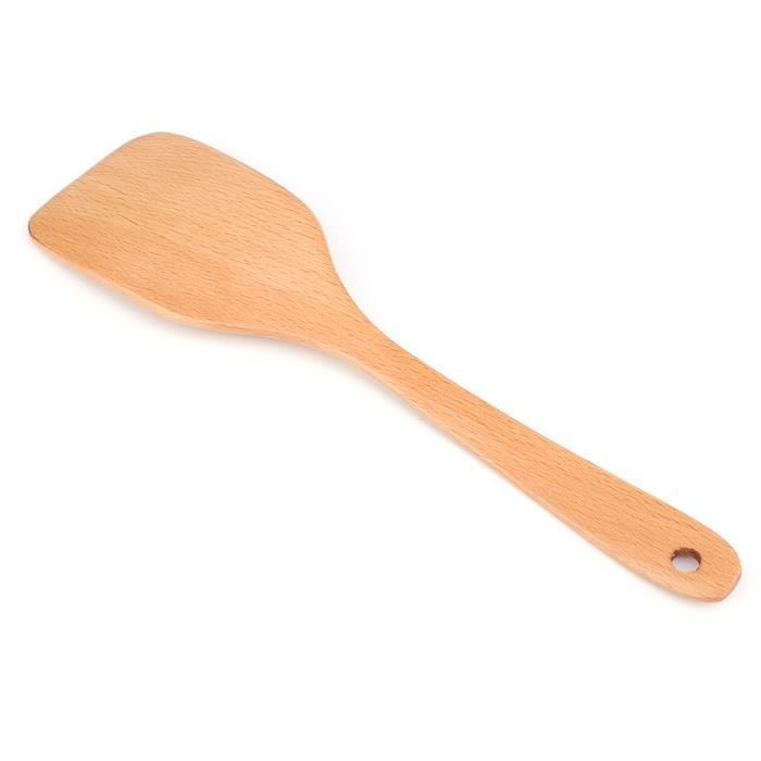 Spatule en bois naturel Spatule à long manche en bois naturel Spatule à ...