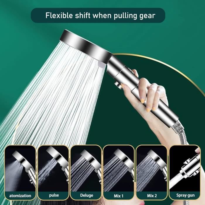5 Mode Pommeau De Douche Douchette À Main Set Shower Head Economie Deau