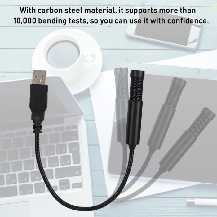 SF-558 Microphone à Double Condensateur Filaire USB Microphone Externe ...