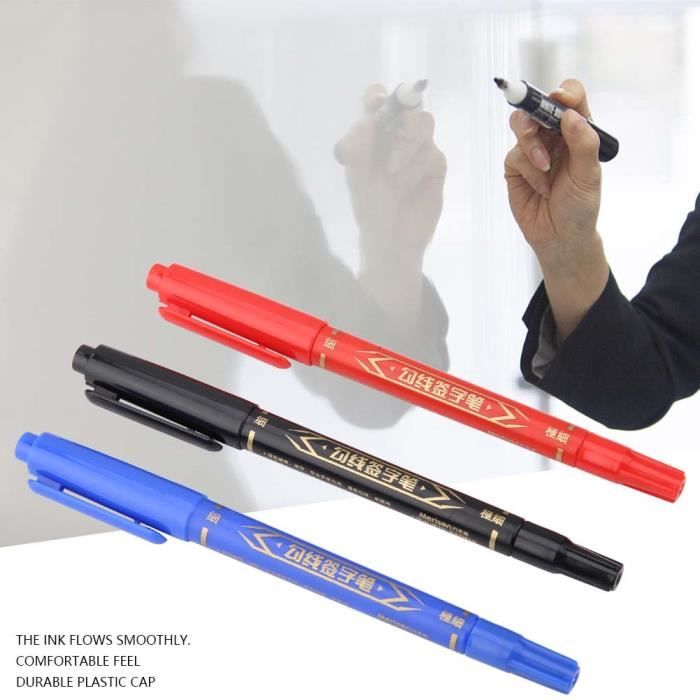 Vvikizy Stylo marqueur indélébile Petit stylo de marquage à Double tête ...