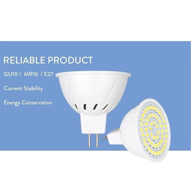 Ampoule,Cold White-MR16 220V-36 LEDs--Projecteurs LED Super lumineux, ampoules AC 110V 220V 230V ...