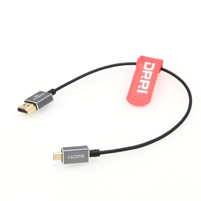 Câble micro HDMI vers HDMI 2.1 haute vitesse 8K pour Canon EOS R5 M6 ...