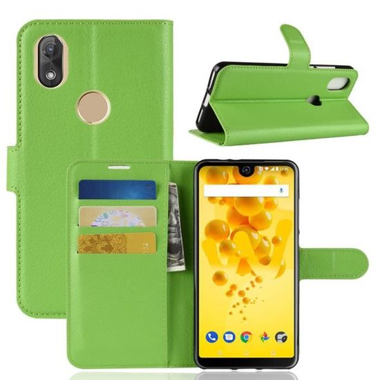 Coque Wiko View 2 - PU Cuir Portefeuille Etui avec support Housse Wiko ...