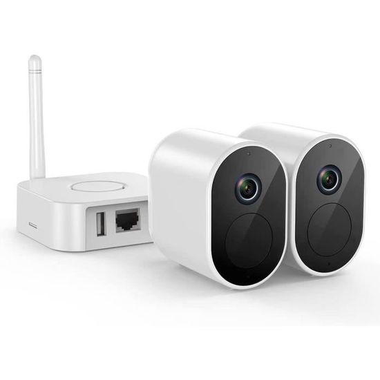 Caméra Surveillance WiFi Extérieure sans Fil, 2C Base + 2 Caméras ...
