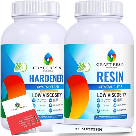 1L Resine Epoxy Kit Complet Débutant - Resine Epoxy Transparente et ...
