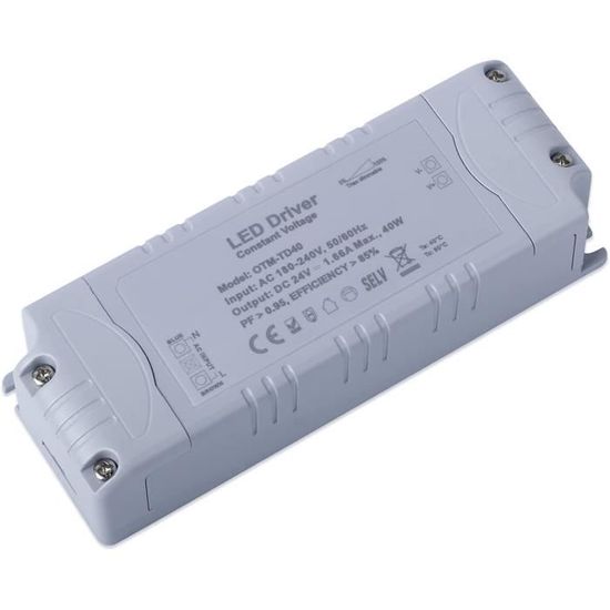 Alimentation LED 24V 20W, Transformateur 220V 24V Dimmable 0.83A, AC à DC Transfo LED Tension ...