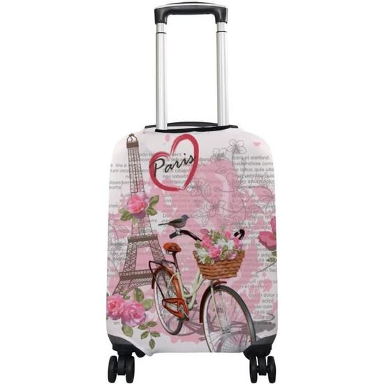 Verser5 - XL - Juste de valise de voyage Tour Eiffel Paris avec fleurs ...
