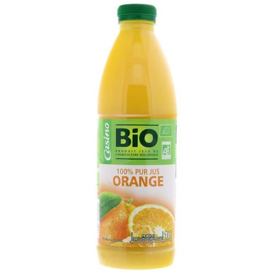 Pur jus Orange - Biologique - Bouteille plastique - 1l - Cdiscount Au ...