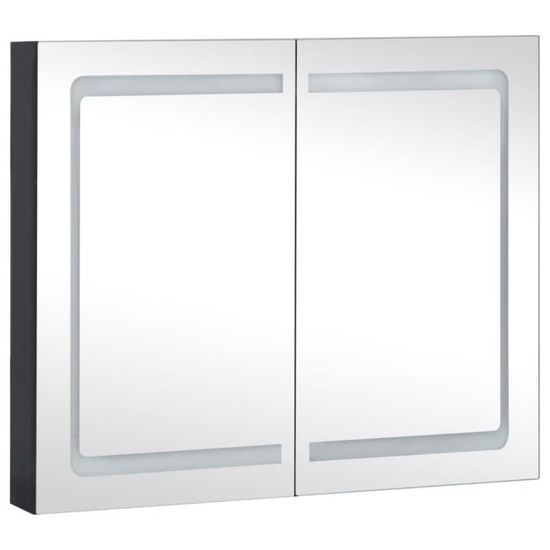 ABB Armoire de salle de bain à miroir à LED 80x12,2x68 cm - Qqmora ...