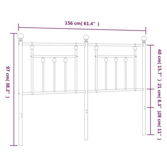 Tête de lit métal blanc 150 cm - SALALIS - DP7220 - Cdiscount Maison