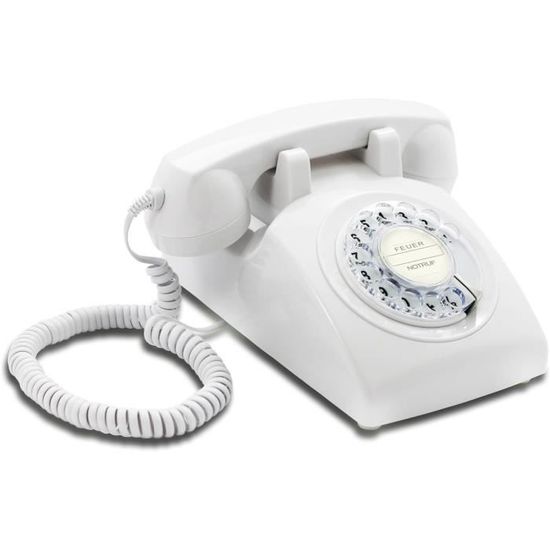 Opis 60S Cable: Téléphone Fixe Vintage Filaire Avec Cadran Rotatif ...