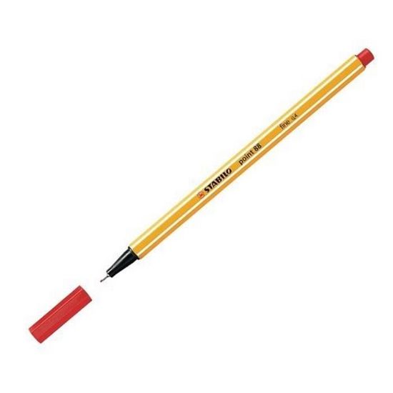 Lot de 10 Stylos Feutre - Stabilo - Rouge - Fluo - Mixte - Adulte ...