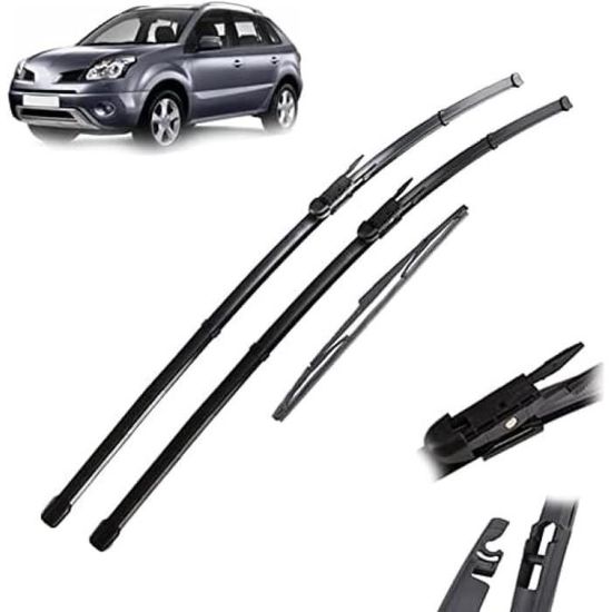 Kit de balais d'essuie-glace avant et arrière de fenêtre 24", 19", 16", pour Renault, adapté aux ...