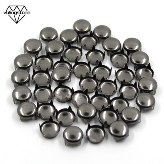 RIVET,9mm 100Pcs--Rivets à pointes en métal noir, 100 pièces, têtes de ...