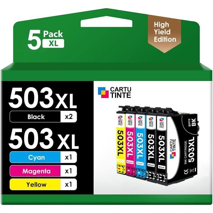 503XL Cartouches d'encre Compatible pour Epson 503 XL Remplacement pour Cartouche Encre Epson ...