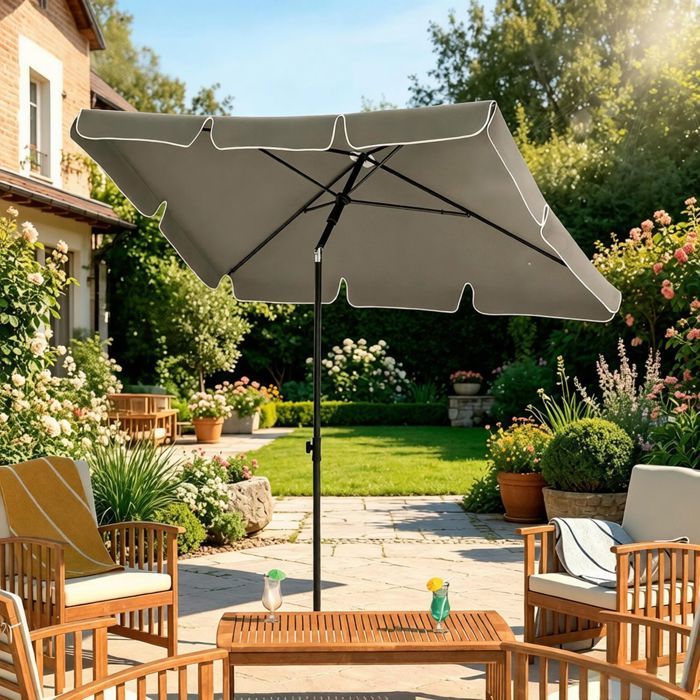 Parasol format rectangulaire usage extérieur modèle de plage ...