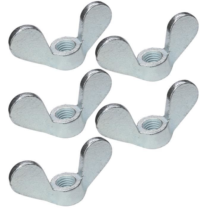 AERZETIX - Lot de 5 écrous papillons - écrous à ailettes - filetage M12 ... AERZETIX - Lot de 5 écrous papillons - écrous à ailettes - filetage M12 ...