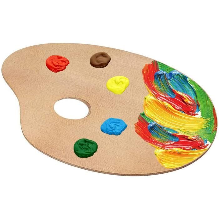 Palette en Bois, Classique de Forme Ovale Palette de Peinture en ...
