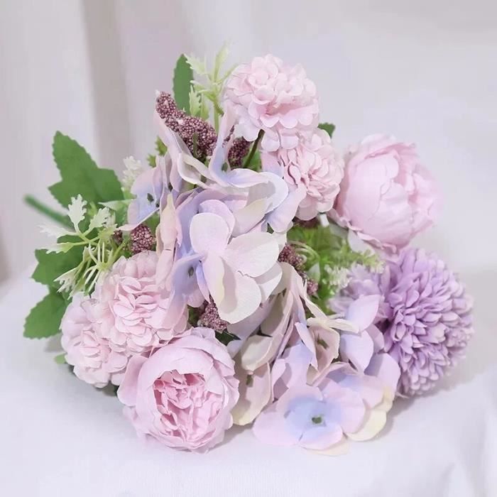 Bouquet de Roses Artificielles,Fausses Fleurs Blanches,Patients ...