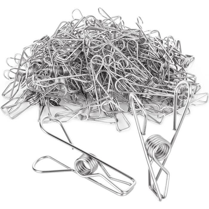 200 Pcs Pinces a Linge Coupe-Vente, Epingle à Linge INOX, Pinces à ...