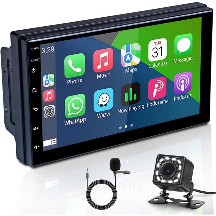 Autoradio 2 Din avec Apple CarPlay An oid Auto 7'' Poste Radio Voiture ...