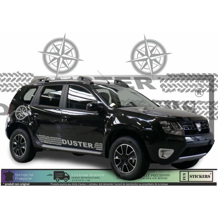Dacia duster - GRIS ALU - kit complet Boussoles + traces de pneus ...