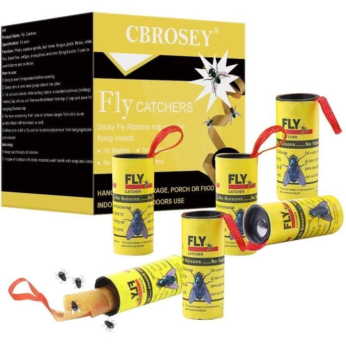 Attrape Mouche,Tue Mouche,Papier Tue Mouche,Attrape Mouche Collant,16 ...