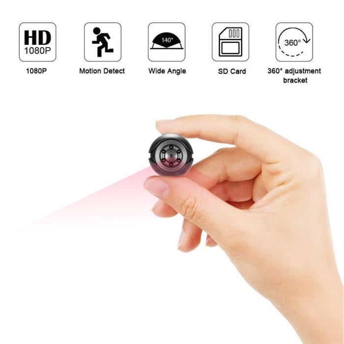 Caméra miniature,Mini caméra de sécurité Portable SQ6, 1080P, petit ...