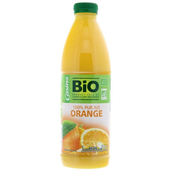 Pur jus Orange - Biologique - Bouteille plastique - 1l - Cdiscount Au ...