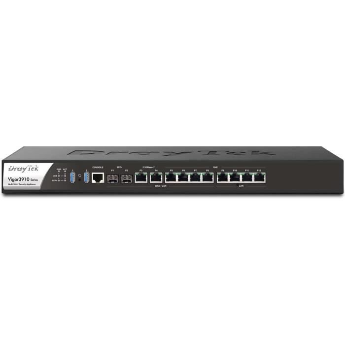 Draytek Vigor 3910 Gere L2/L3 10G Ethernet (100/1000/10000) Noir ...
