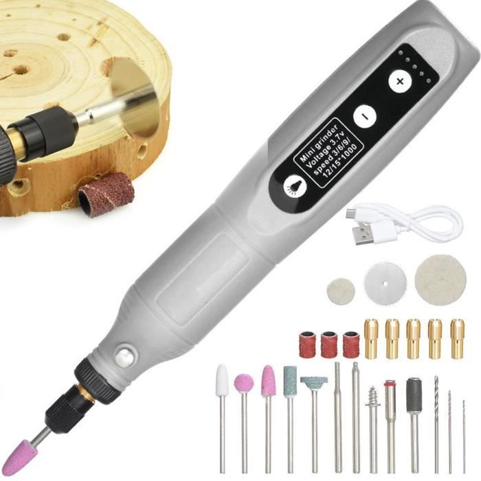 Perceuse lectrique Sans Fil 36v Outils lectriques Broyeur Ensemble 1accessoires De Meulage Stylo ...