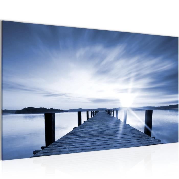 Runa art Tableau Décoration Murale Pont au Bord du Lac 70x40 cm - 1 ...