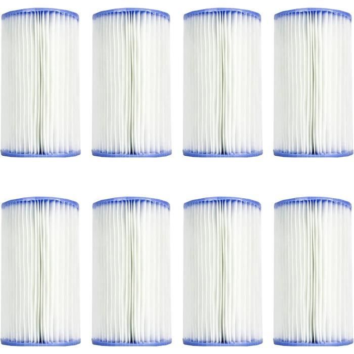 Intex Lot de 8 cartouches de filtre de rechange plissées de type B pour ...