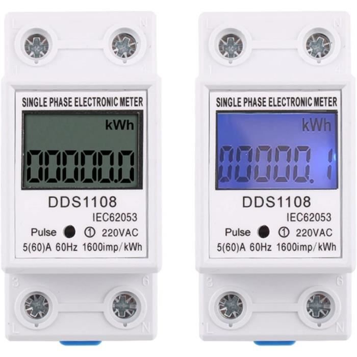 80A Monophasé Deux Fils Affichage Numérique Consommation D'Énergie ...
